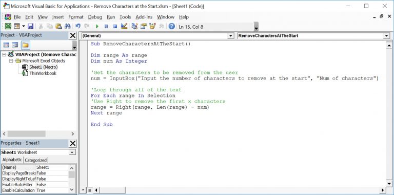 Remove Characters at the Start Using Macros| MyExcelOnline