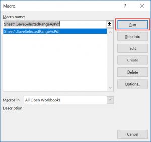 Save Selected Range as PDF | MyExcelOnline