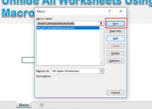 Unhide All Worksheets Using Macros | MyExcelOnline