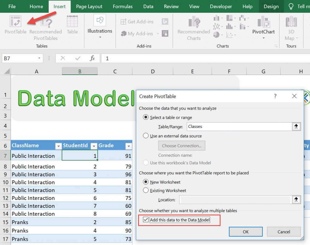 Data Model and Relationships In Microsoft Excel | MyExcelOnline