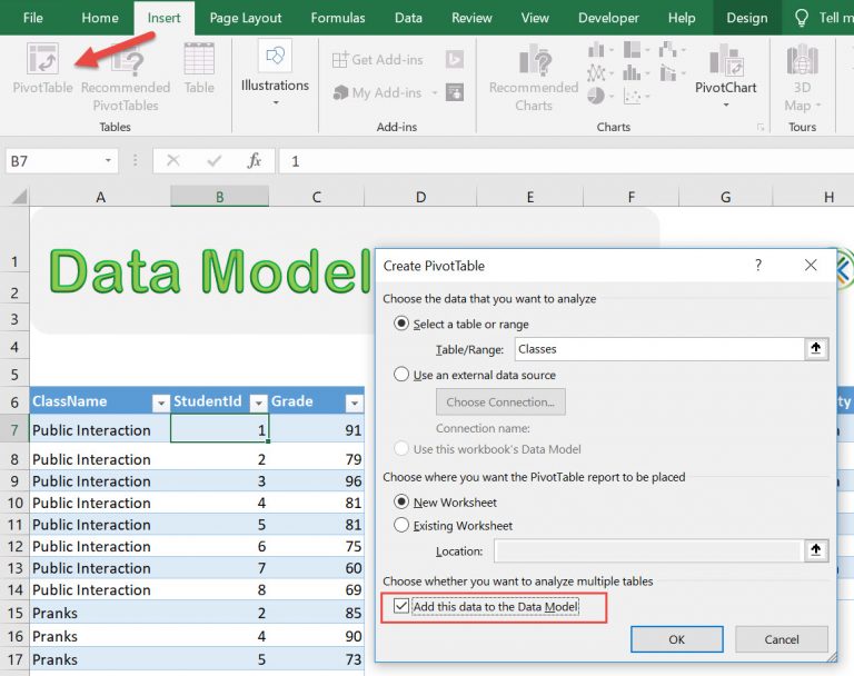 Data Model and Relationships In Microsoft Excel | MyExcelOnline