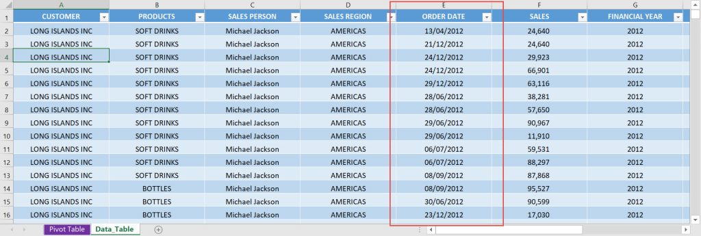 Timeline Slicer in Microsoft Excel | MyExcelOnline