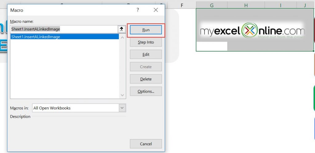 Insert a Linked Image Using Macros | MyExcelOnline Insert a Linked Image Using Macros | MyExcelOnline