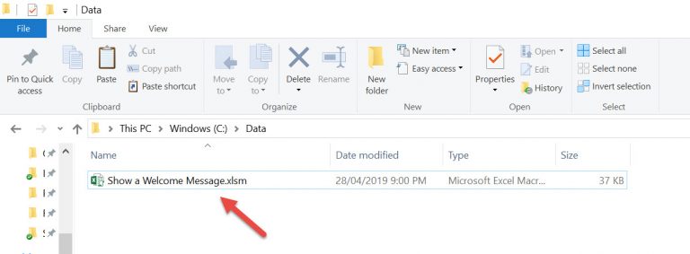 Show a Welcome Message Using Macros | MyExcelOnline