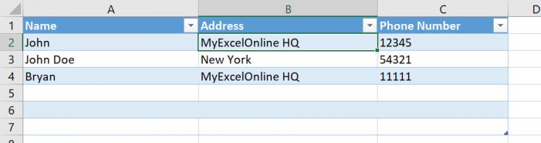 Use the Data Entry Form Using Macros | MyExcelOnline
