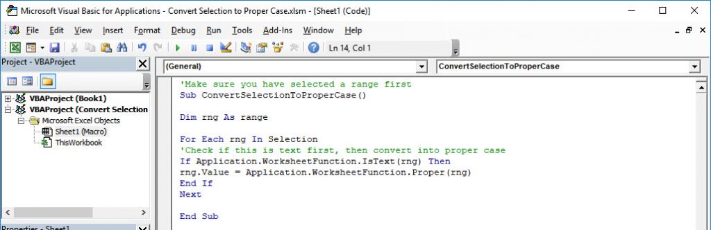 Convert to Proper Case Using Macros | MyExcelOnline