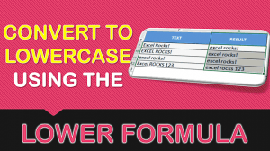 LOWER | MyExcelOnline
