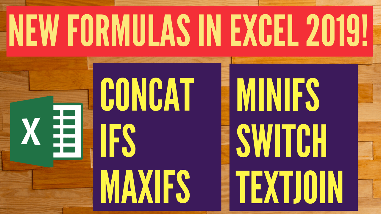 Excel 2019 New Features Textjoin Concat Vs