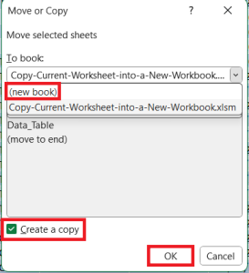Copy a Worksheet into New Workbook Using Macros | MyExcelOnline