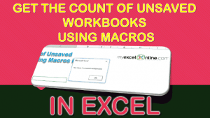 Workbook Macros | MyExcelOnline