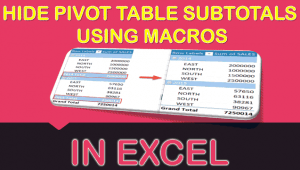 Pivot Table Macros | MyExcelOnline