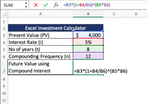 Excel Investment Calculator | MyExcelOnline