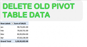 Delete & Clear Pivot Table Cache | MyExcelOnline
