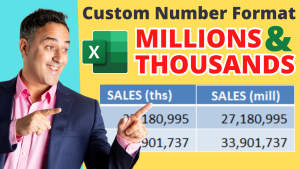 Excel Custom Number Format Millions and Thousands | MyExcelOnline