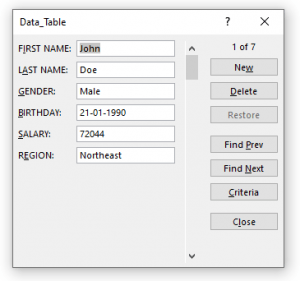 Create Form in Excel for Data Entry | MyExcelOnline