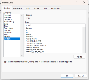 Excel Custom Number Format Millions and Thousands | MyExcelOnline