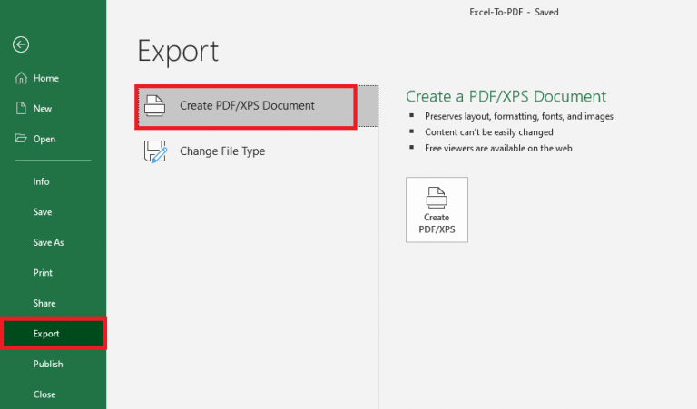 7 Quick Ways to Convert Excel to PDF & PDF to Excel | MyExcelOnline