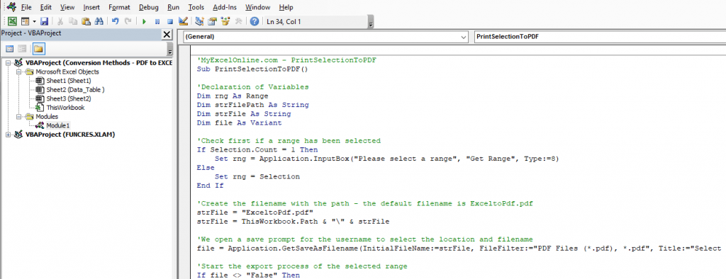 7 Quick Ways to Convert Excel to PDF & PDF to Excel | MyExcelOnline