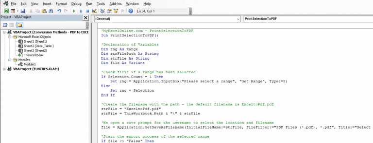 7 Quick Ways to Convert Excel to PDF & PDF to Excel | MyExcelOnline