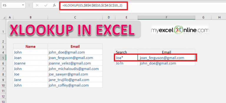 How to use the XLOOKUP function in Excel with 7 Examples! | MyExcelOnline