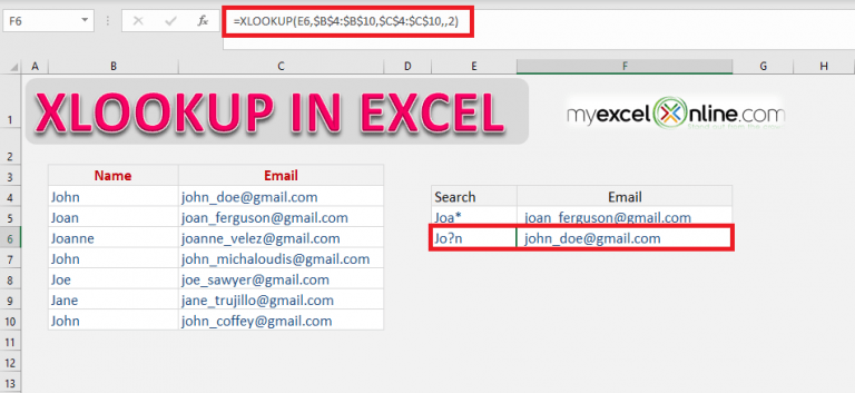 How to use the XLOOKUP function in Excel with 7 Examples! | MyExcelOnline