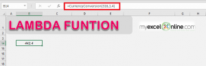 LAMBDA Function in Excel - Create Custom Functions in Excel | MyExcelOnline