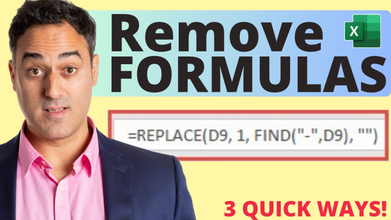 3 Quick Ways to Excel Remove Formula | MyExcelOnline