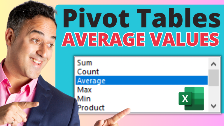 Show Average in Pivot Table | MyExcelOnline