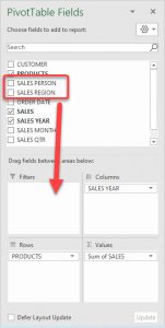 Field List & Areas | MyExcelOnline