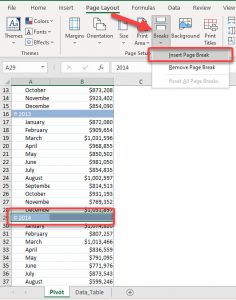Print Excel Pivot Table on two pages | MyExcelOnline
