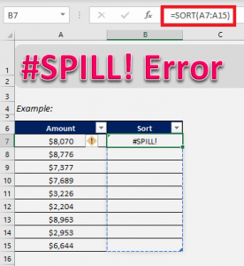 How to fix the #SPILL! error in Excel | MyExcelOnline