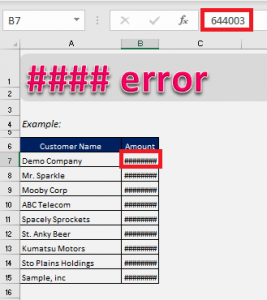 How to correct a ##### error | MyExcelOnline