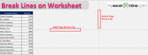 Break Line on Worksheet | MyExcelOnline