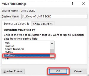 Std Dev in Excel Pivot Tables | MyExcelOnline