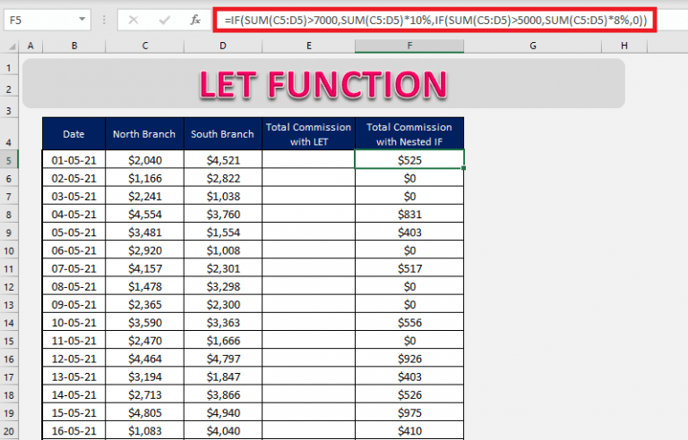 How To Use Excel Let Function Myexcelonline 2533