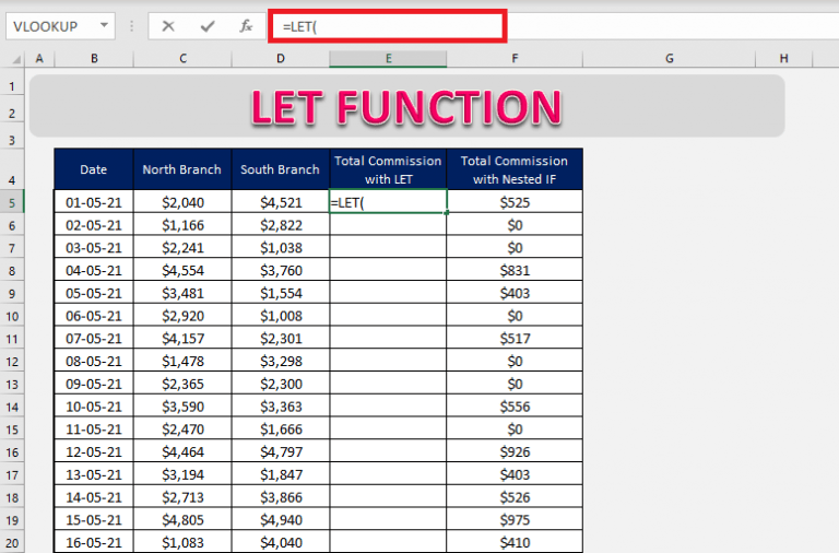 How to use Excel LET function | MyExcelOnline