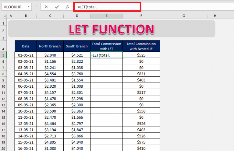 How to use Excel LET function | MyExcelOnline