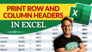 Print Excel header row and column on Every Page | MyExcelOnline