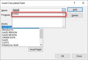 Editing a Calculated Field | MyExcelOnline