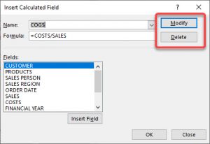 Editing a Calculated Field | MyExcelOnline