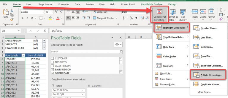 Highlight Cell Rules based on date labels | MyExcelOnline