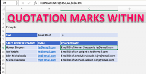 Not using Quotation Marks for Text in Formulas | MyExcelOnline