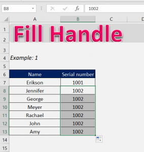 Why Fill Handle Excel not working? | MyExcelOnline
