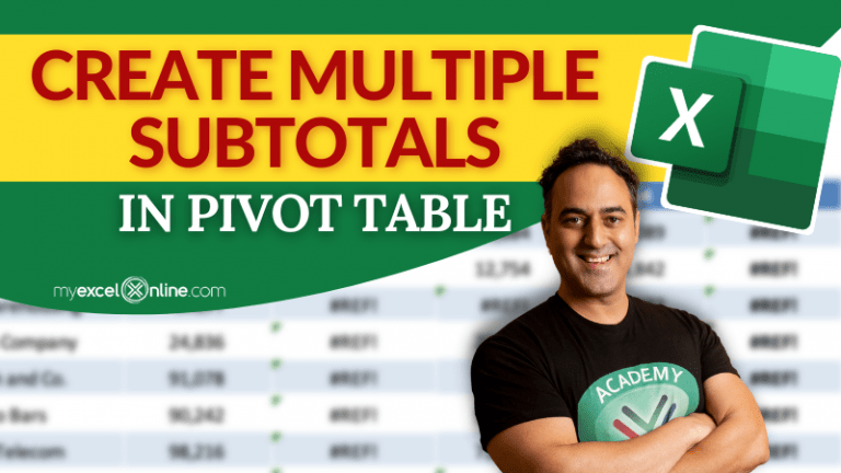 Create Multiple Subtotals In Excel Pivot Tables Myexcelonline