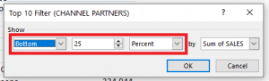 Pivot Filter by Values - Top or Bottom % | MyExcelOnline