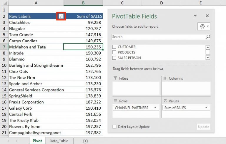 Pivot Filter by Values - Top or Bottom % | MyExcelOnline
