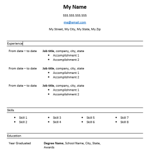 How to Create a Resume in Microsoft Word in UNDER 5 Minutes | MyExcelOnline