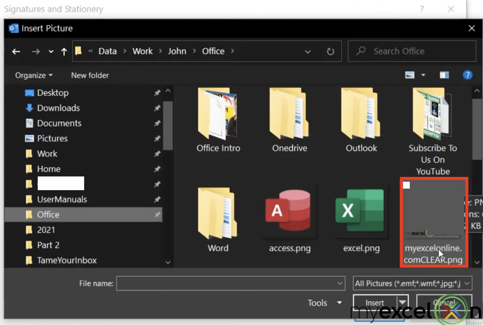 How to Setup A Signature in Outlook | MyExcelOnline