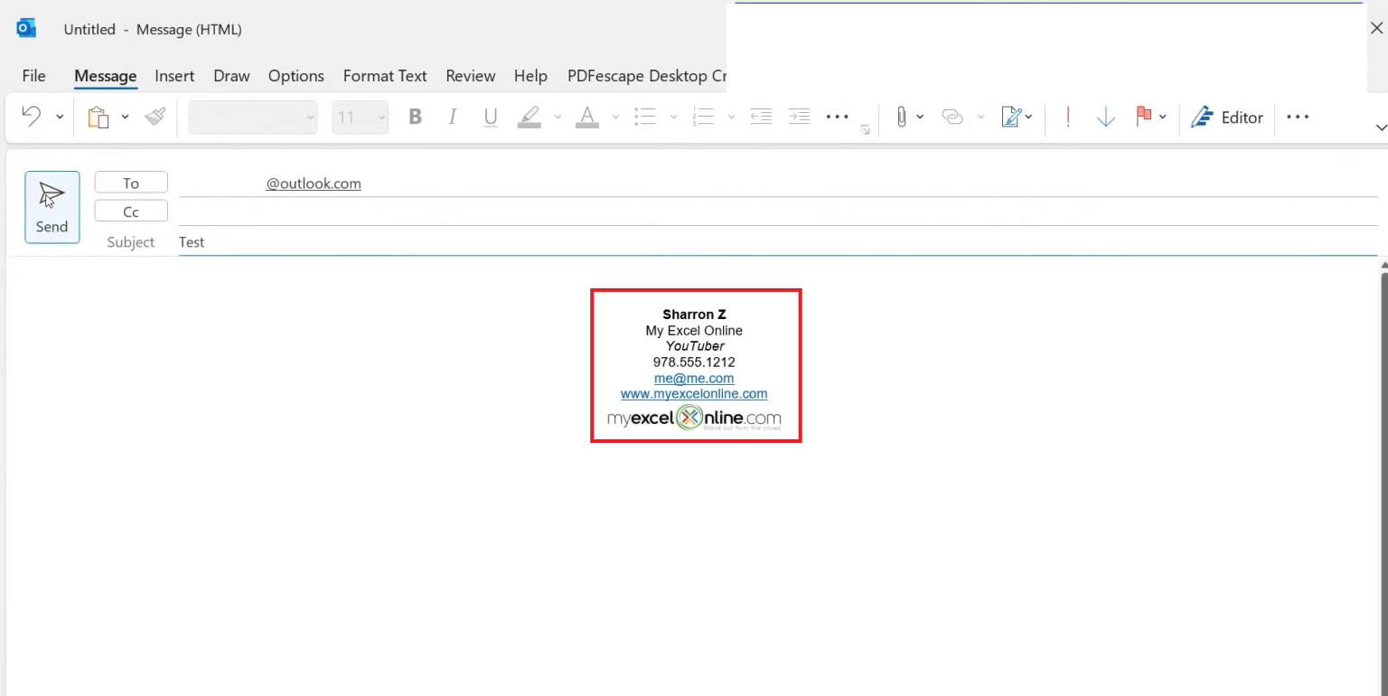 How to Setup A Signature in Outlook | MyExcelOnline