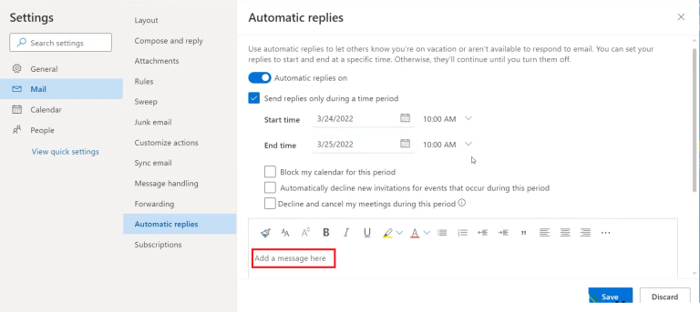 How to Set Up Outlook Automatic Reply | MyExcelOnline